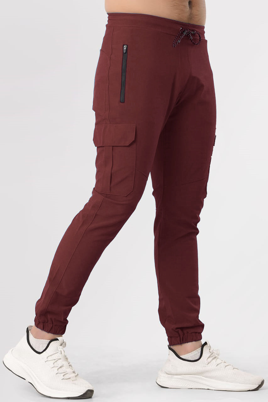 NMD CARGO TROUSER BURGUNDY | Nomad Apparel